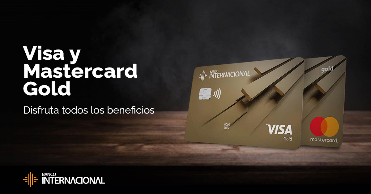 Paga con tu tarjeta Visa o Mastercard Gold ¡Te facilita la vida!
